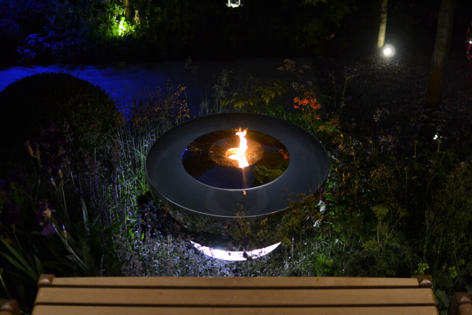Fire Table with Stainless Steel Central Pit - David Harber UK