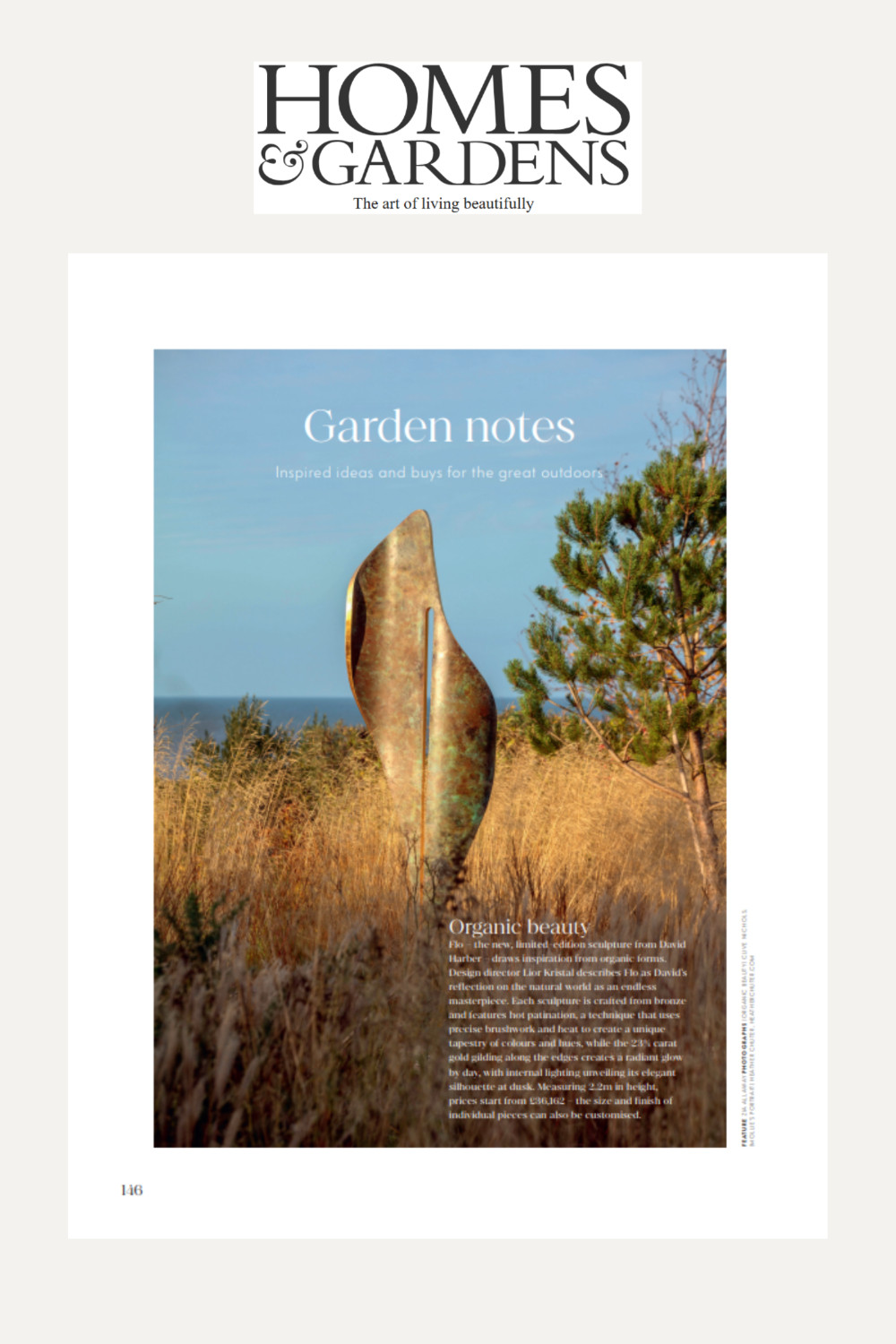Press Citations for Garden Sculptures - David Harber UK
